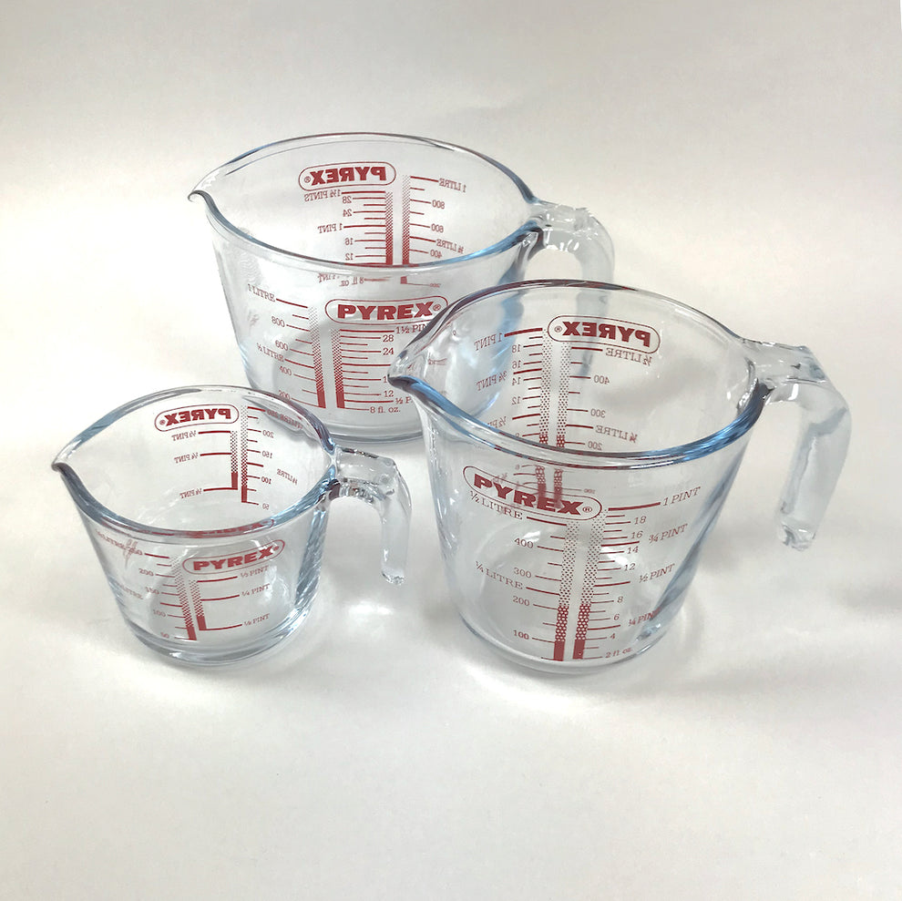 Pyrex measuring jugs